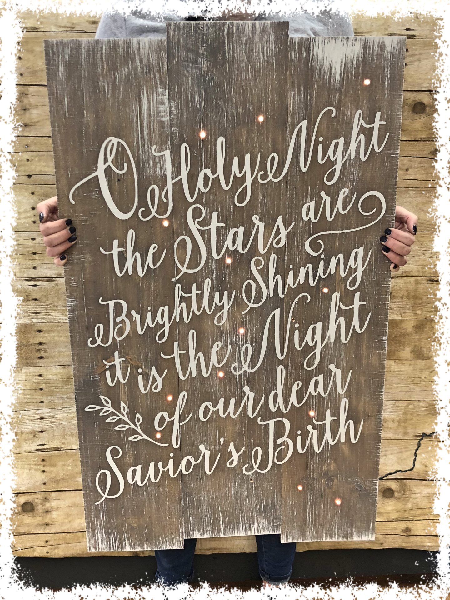 O HOLY NIGHT LIGHTED SIGN – The Crafty Nest DIY
