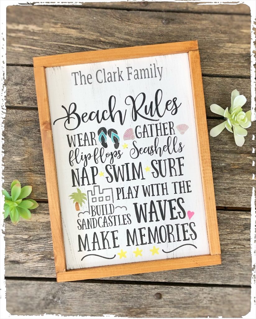 FRAMED OUTDOOR SIGN (BEACH) – The Crafty Nest DIY